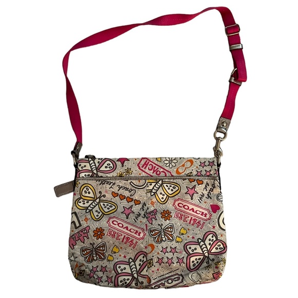 Coach | Bags | Euc Coach Vintage Graffiti Butterfly Crossbody Bag ...